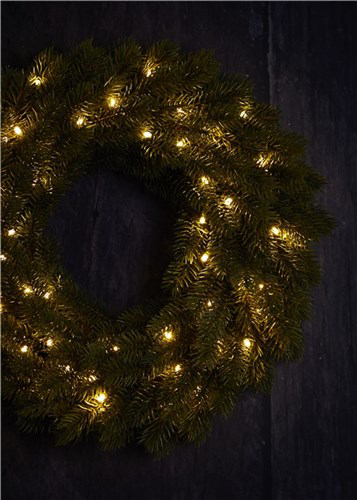 Marinor AS. Julekrans m/48 varm-hvite LED